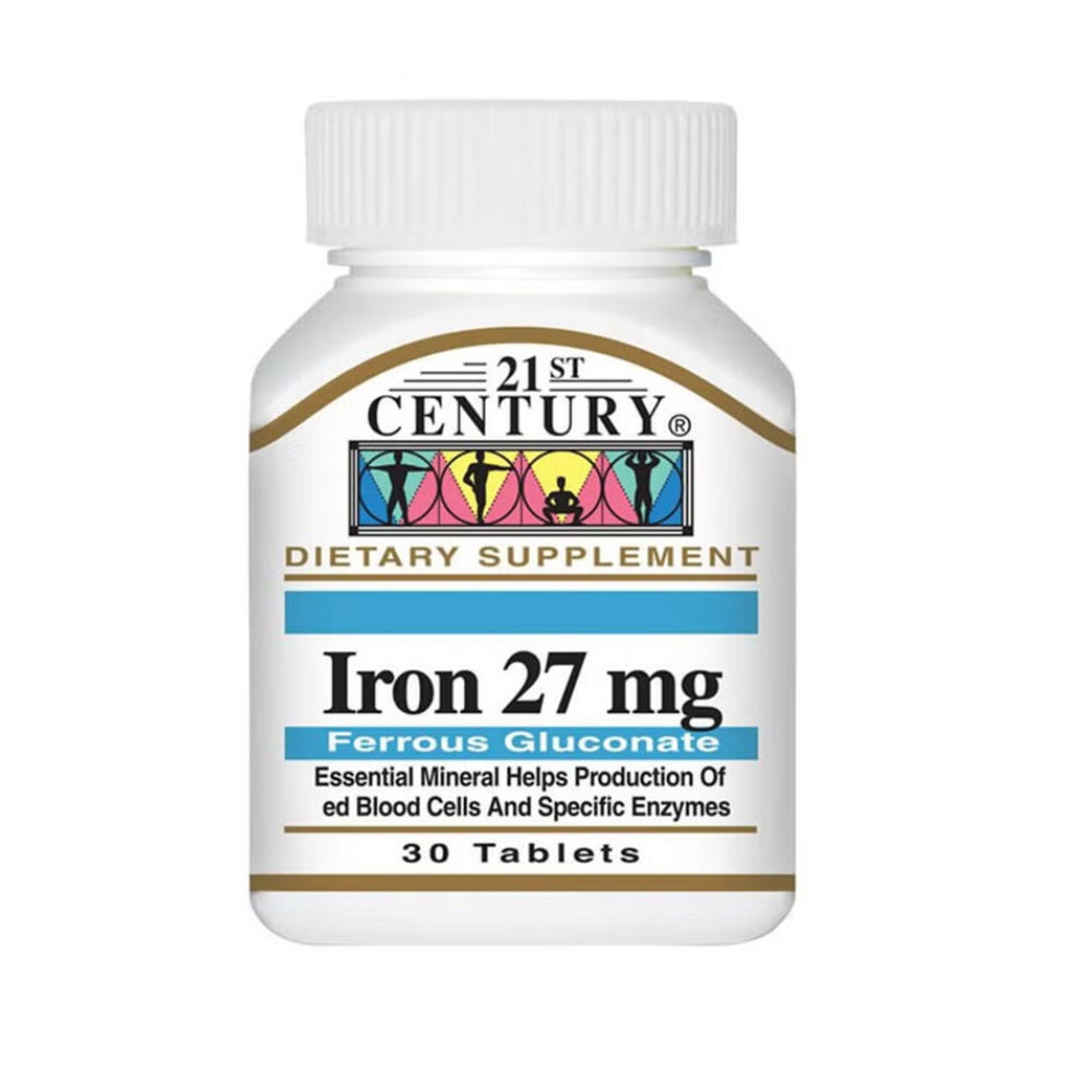 21st Century 27mg Iron Tablets For Healthy Blood Count, Pack of 30's ...