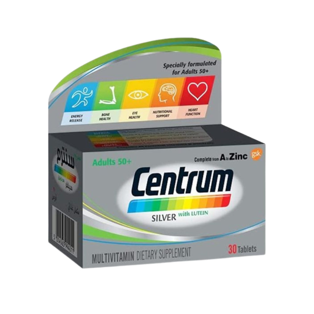 Centrum Silver with Lutein Multivitamin 30 Tablets – Acorus Pharma